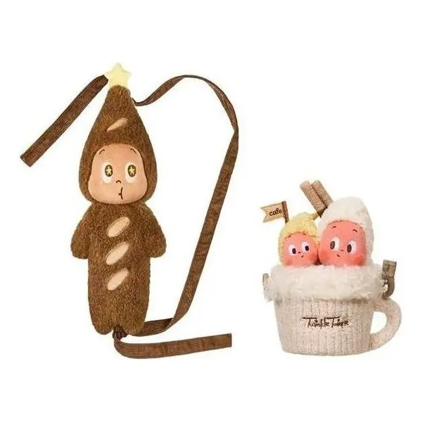 POP MART Twinkle Twinkle Moon Gelato Series Plush Baguette Bag And Affogato Crossbody Bag Set - Multi-color