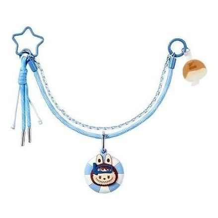 POP MART Pop Bean Island Vacation Series Multi-functional Lanyard 'labubu Sharkie Dive - Multi-color