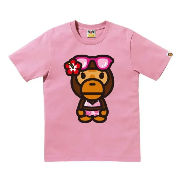 A BATHING APE Big Baby Lisa Summer T-shirt - Pink