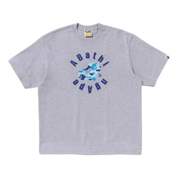 A BATHING APE Abc Camo Heart Ape Relaxed Fit T-shirt - Grey