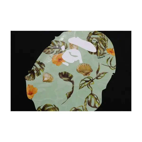 A BATHING APE Vacation Pattern Ape Head Relaxed Fit T-shirt - Black
