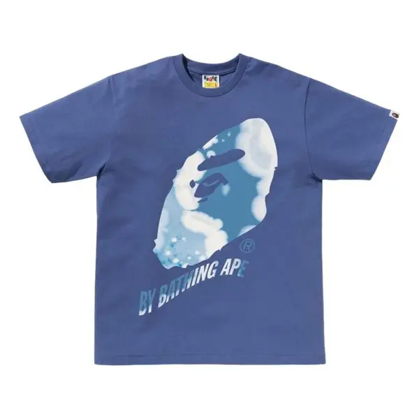 A BATHING APE Tie Dye Twist Bathing Ape T-shirt - Navy