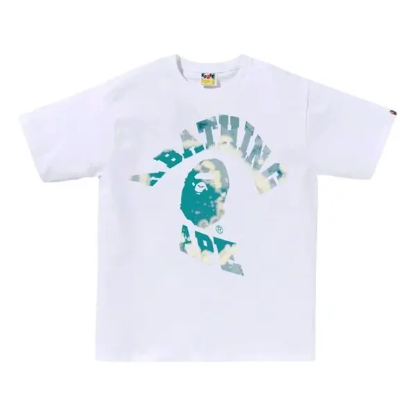 A BATHING APE Tie Dye Twist College T-shirt