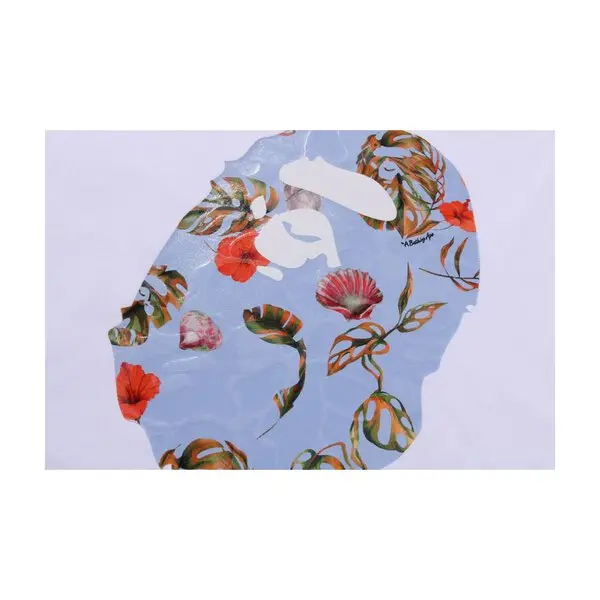 A BATHING APE Vacation Pattern Ape Head Relaxed Fit T-shirt - White