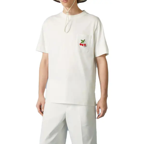 Gucci Embroidery Cotton T-shirt