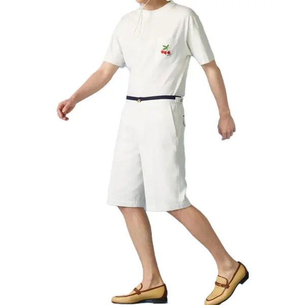 Gucci Embroidery Cotton T-shirt