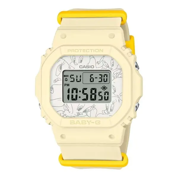 Casio Digital Watch With Resin Strap - Yellow
