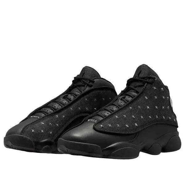 JORDAN Wings' High Top Sneakers - Black/black/black