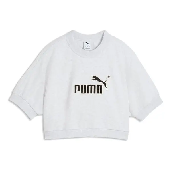 PUMA Elevated Essentials Relaxed Sweatshirt - White/glow Heather