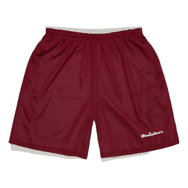 DENIM TEARS Double Layer Mesh Shorts - Red