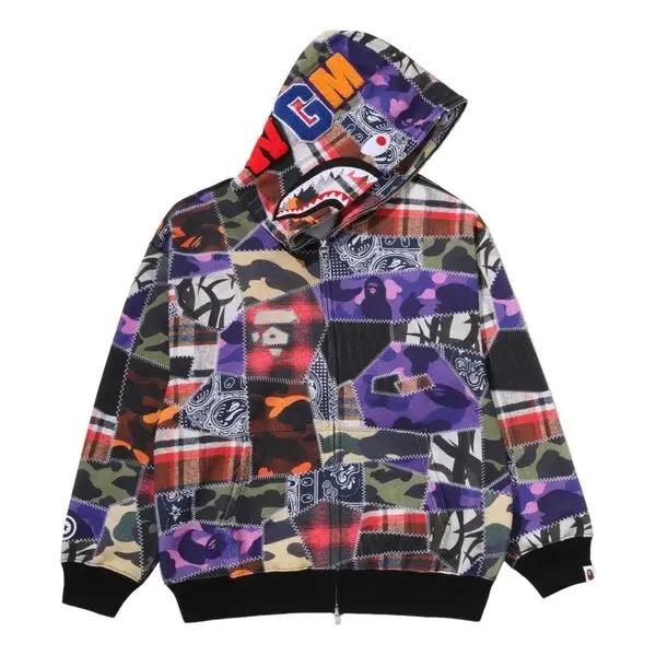 A BATHING APE Patchwork Shark Full Zip Hoodie