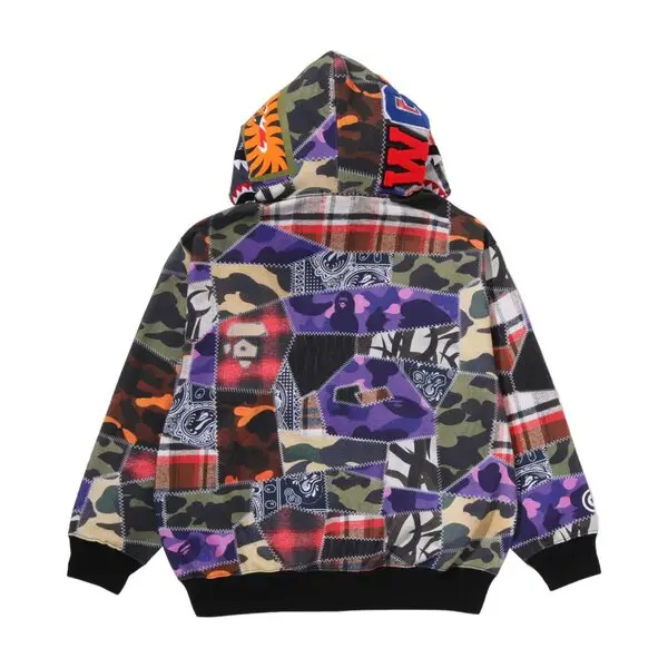 A BATHING APE Patchwork Shark Full Zip Hoodie