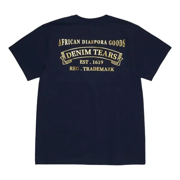 DENIM TEARS Adg Banner T-shirt - Navy