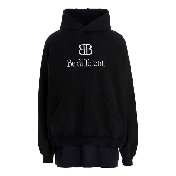 Balenciaga Bb Be Different Patched Hoodie
