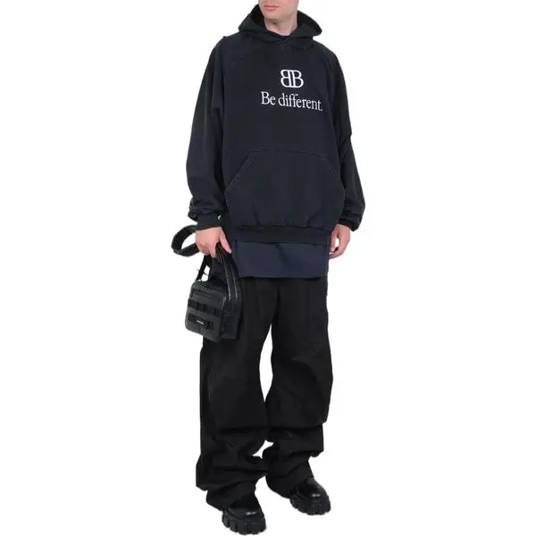 Balenciaga Bb Be Different Patched Hoodie