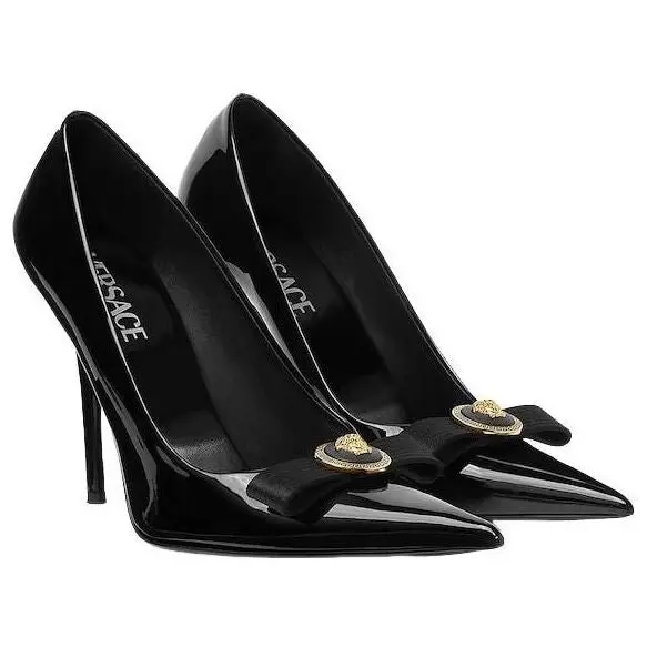 Versace Ribbon Patent Pumps 110 Mm