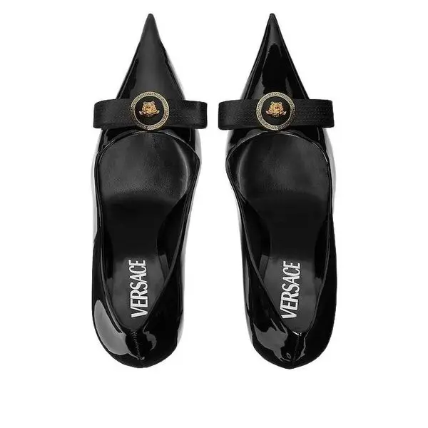 Versace Ribbon Patent Pumps 110 Mm