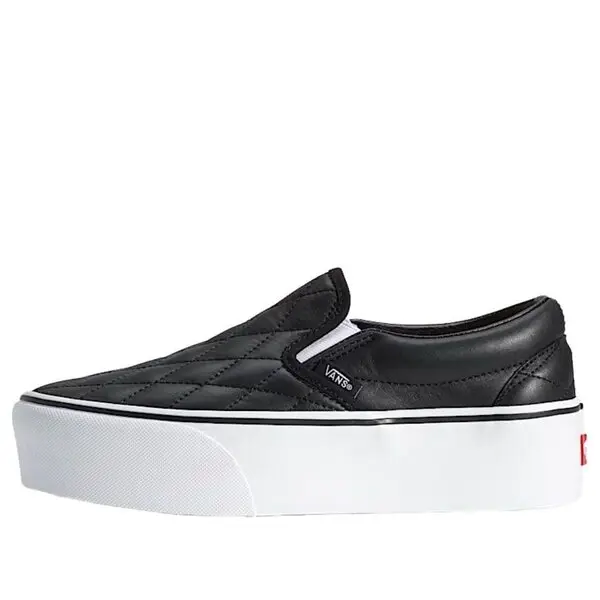 VANS Classic Slip-on Platform Sneakers - Black/white