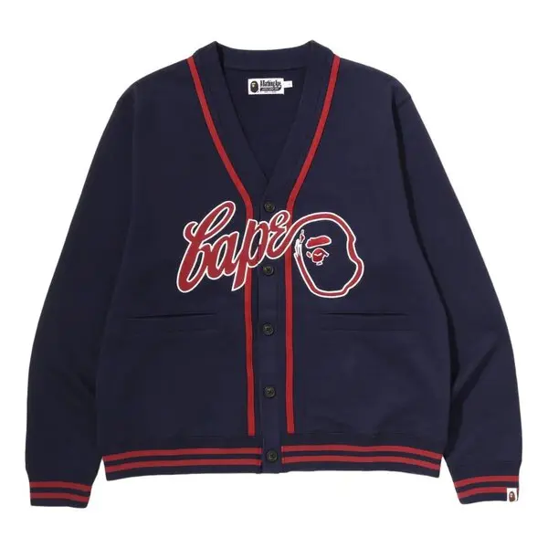 A BATHING APE Sweat Cardigan - Navy