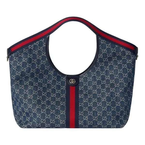 Gucci Giglio Tote Bag - Blue/white