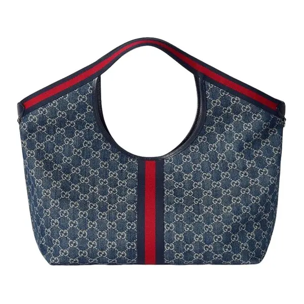 Gucci Giglio Tote Bag - Blue/white