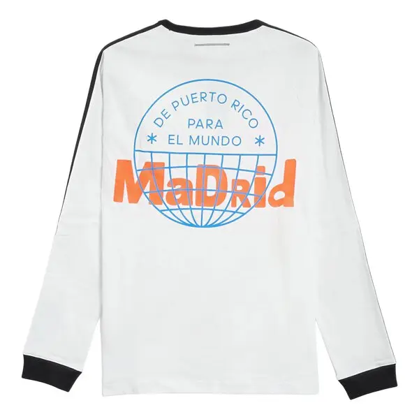 Adidas X Bad Bunny Dtmf Tour Merch Madrid Long-sleeved T-shirt - White