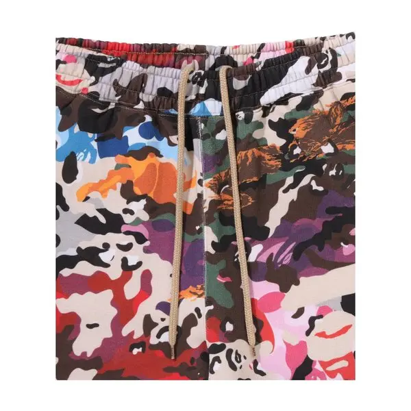 A BATHING APE Hybrid Camo Ape Face Logo Relaxed Fit Sweatpants