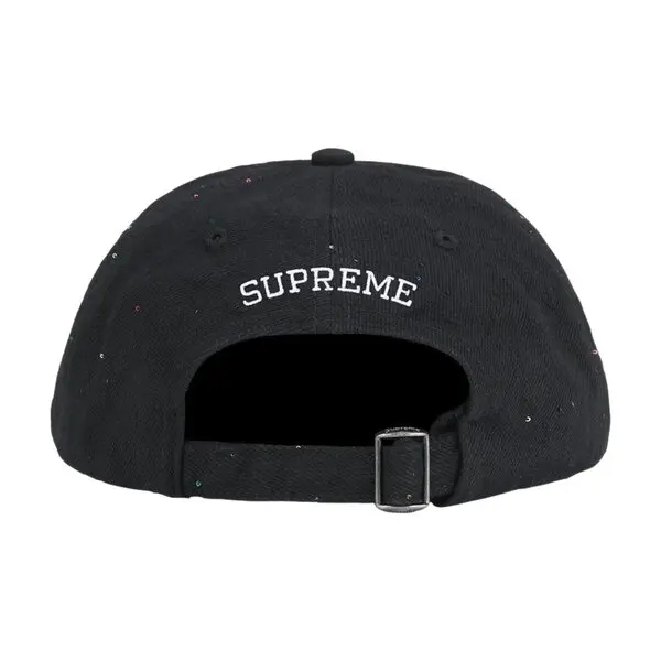 Supreme Sequin Denim Classic Logo 6-panel Cap