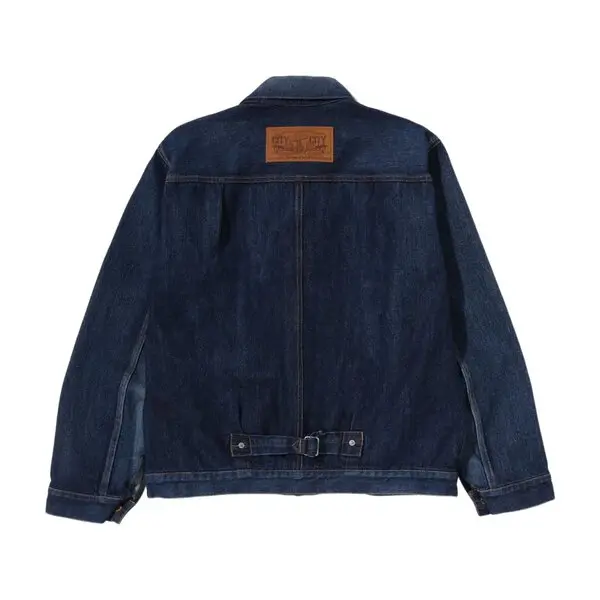 A BATHING APE Denim Jacket With Ape Head Graphic