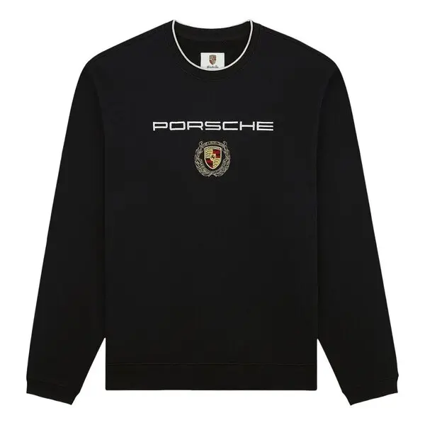 Aimé Leon Dore X Porsche Embroidered Crewneck Sweatshirt - Jet Black