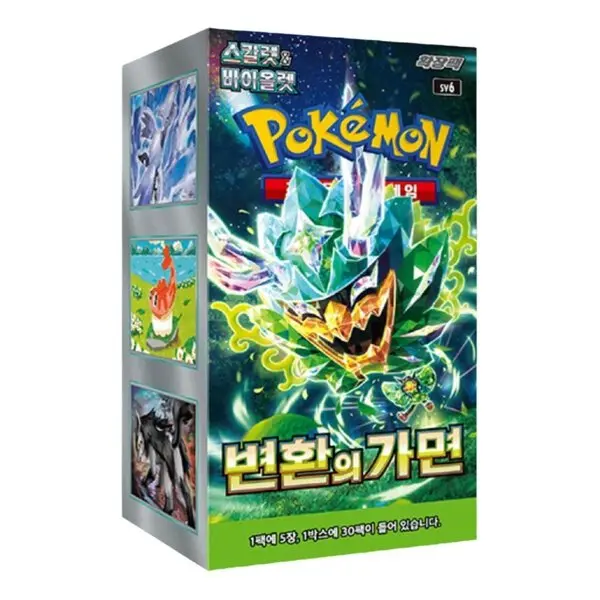 POKEMON Card Kr Scarlet & Violet Enhancement Expansion Pack Mask Of Transformation Box - Multi-color