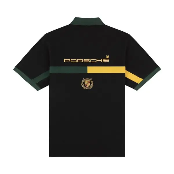 Aimé Leon Dore X Porsche Racing Polo - Jet Black