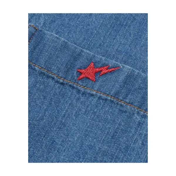 A BATHING APE Ape Head Relaxed Fit Denim Shirts