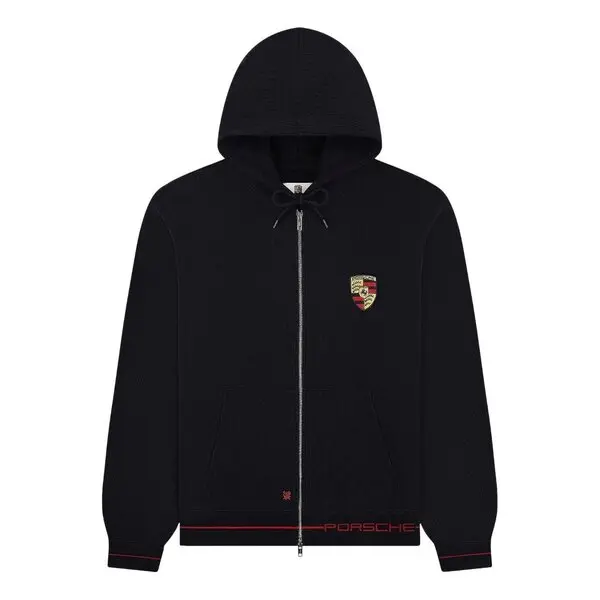 Aimé Leon Dore X Porsche Full-zip Hoodie - Jet Black