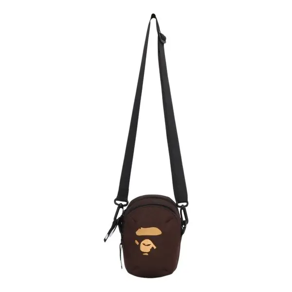 A BATHING APE Ape Head Camera Pouch - Brown
