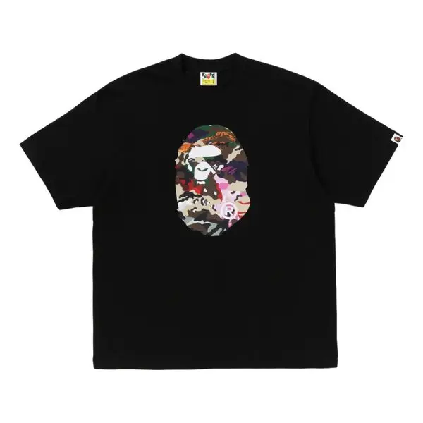 A BATHING APE Hybrid Camo Ape Head Relaxed Fit T-shirt - Black