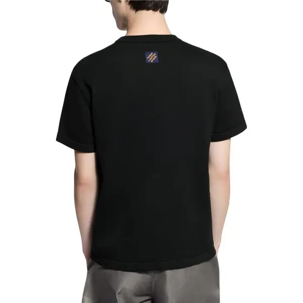 LOUIS VUITTON Short-sleeved Intarsia Crewneck T-shirt 'intarsia Mushroom