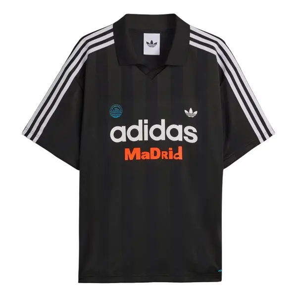 Adidas X Bad Bunny Dtmf Tour Merch Madrid Relaxed Jersey Asia Sizing T-shirt - Black