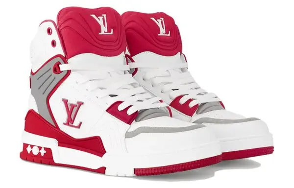 LOUIS VUITTON Ankle Trainers 'white Red Grey