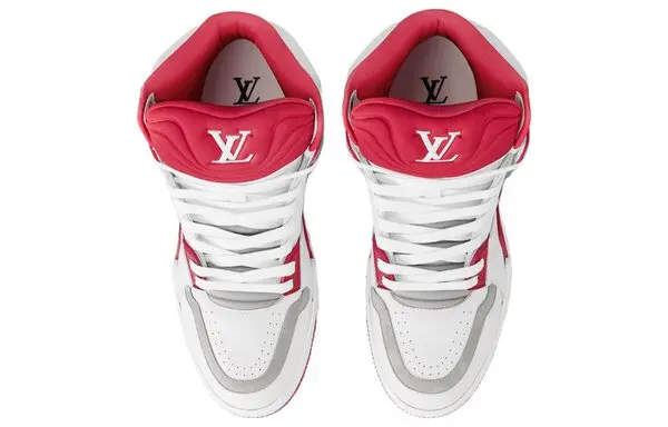 LOUIS VUITTON Ankle Trainers 'white Red Grey