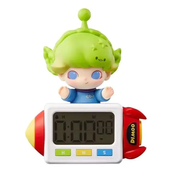 POP MART Dimoo World X Pixar Series Alien Timer Fridge Magnet