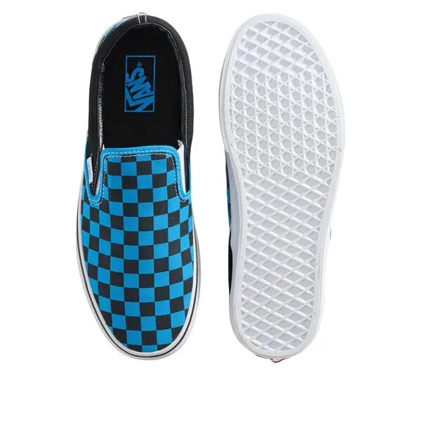 VANS Classic Slip-on Checkerboard Sneakers - Blue