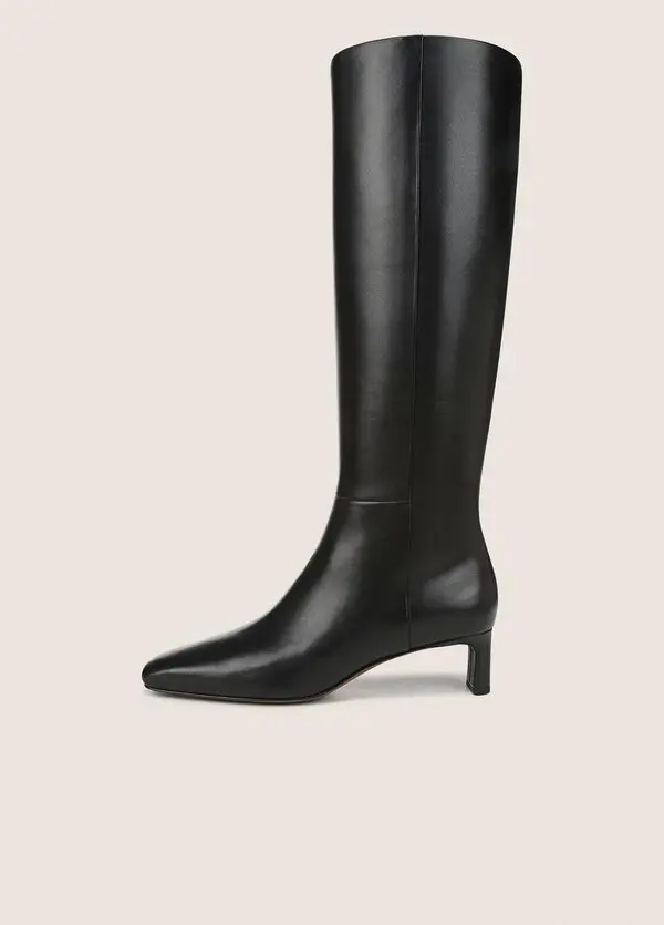 Vince Lilith Leather Knee Boot - Black