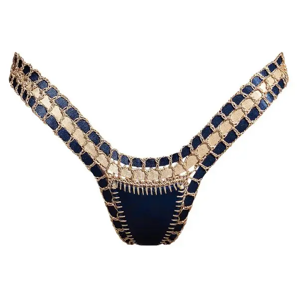 LUXSEA SWIMWEAR Lucia Shimmer Crochet Bikini Bottom