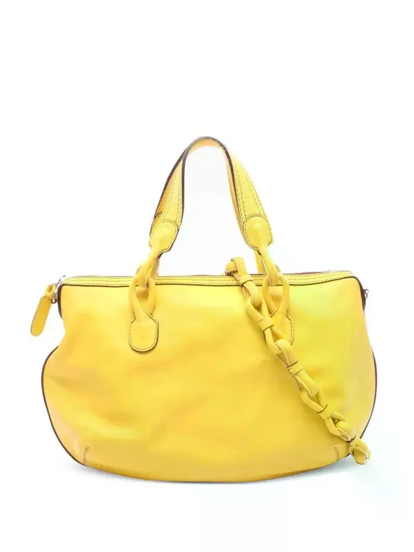 Loewe 2010s Fiesta Leather Satchel Bag - Yellow