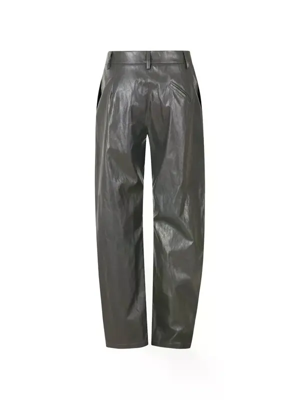 Federica Tosi Charcoal Crinkled Effect Trousers