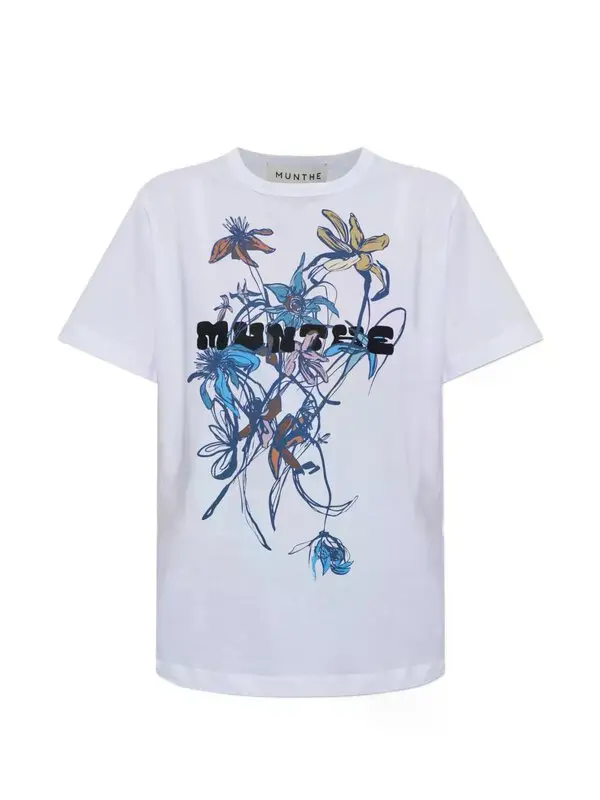 Munthe Vuranus Floral-print Logo-print Top
