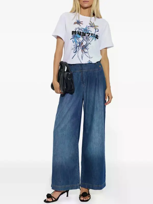 Munthe Vuranus Floral-print Logo-print Top