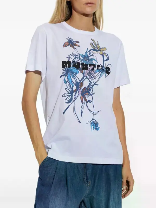 Munthe Vuranus Floral-print Logo-print Top