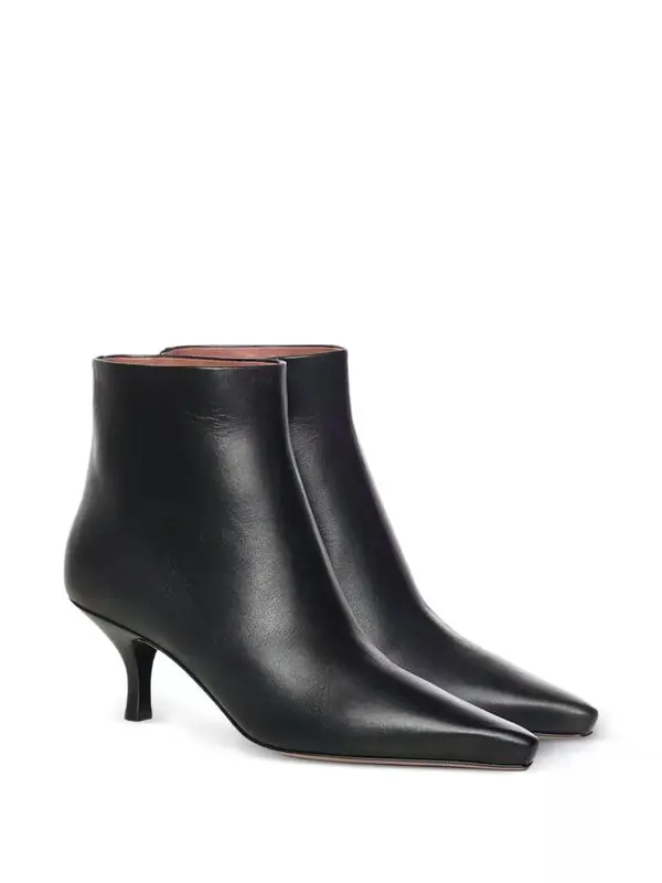 Paris Texas Rose Leather Ankle Boots